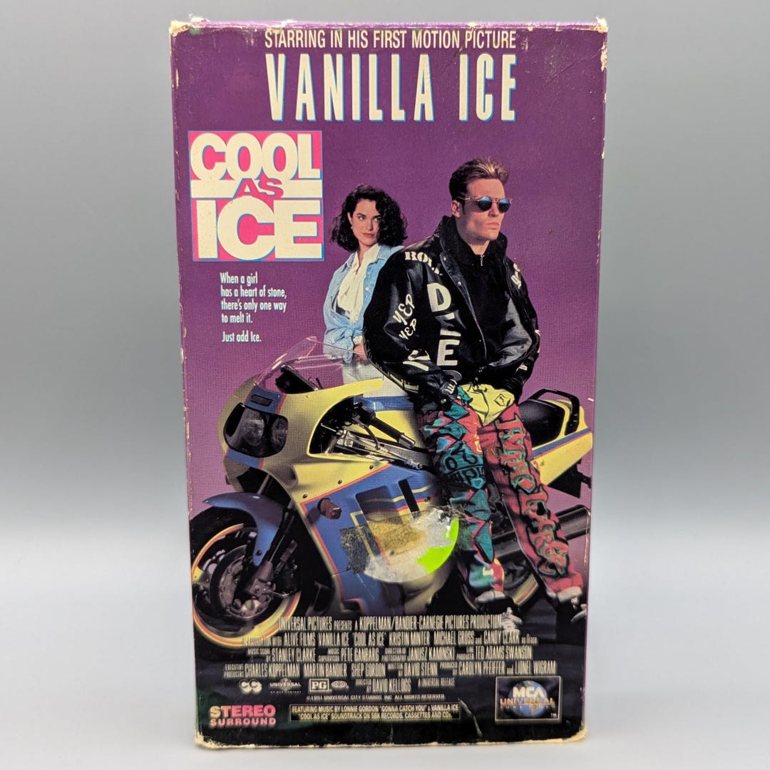 Vanilla Ice 1991 Cool as Ice VHS / Retro Thriller / Vintage Video VHS ...
