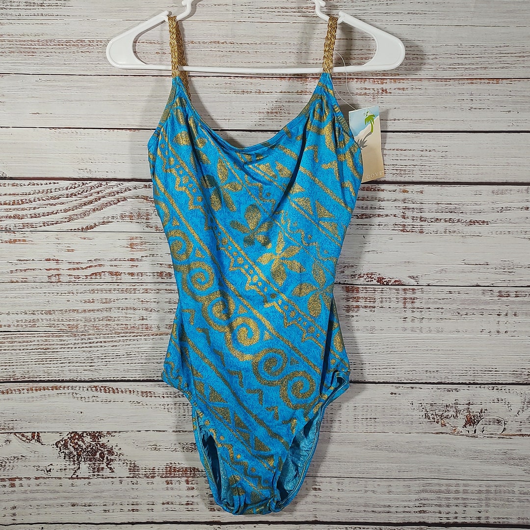 Vintage Swim Suit / 1980s 80s 1990s 90s / Open Back NOS New Old Stock ...