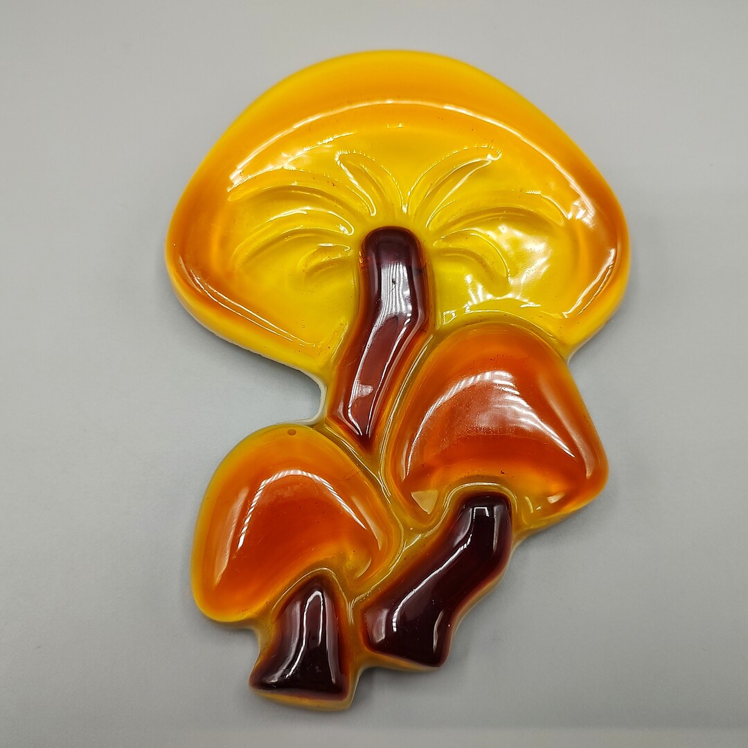 Vintage Mod Mushroom Wall Decor Wall Hanging Mod Hippie Spoon