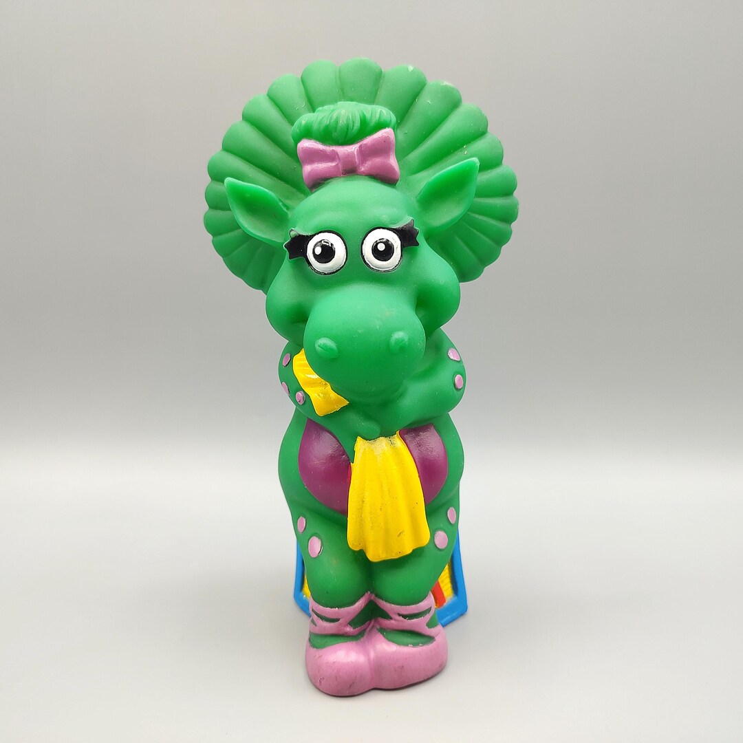 Vintage Barney Plastic Coin Bank / Baby Bop Triceratops Piggy Bank ...