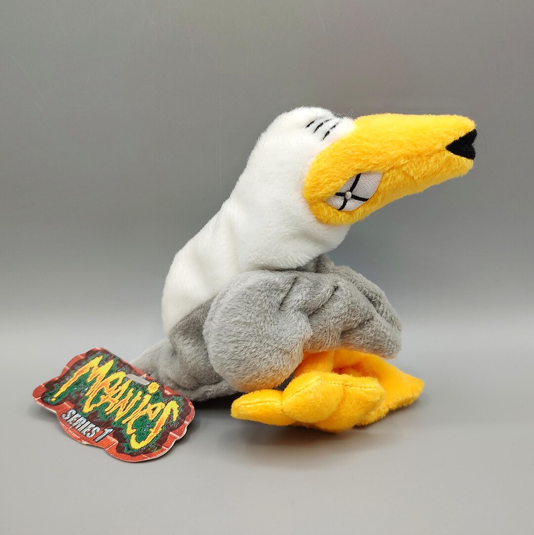 Vintage 1998 Meanies Series 1 Seagull Peter Gotta Peagull Plush Stuffed ...