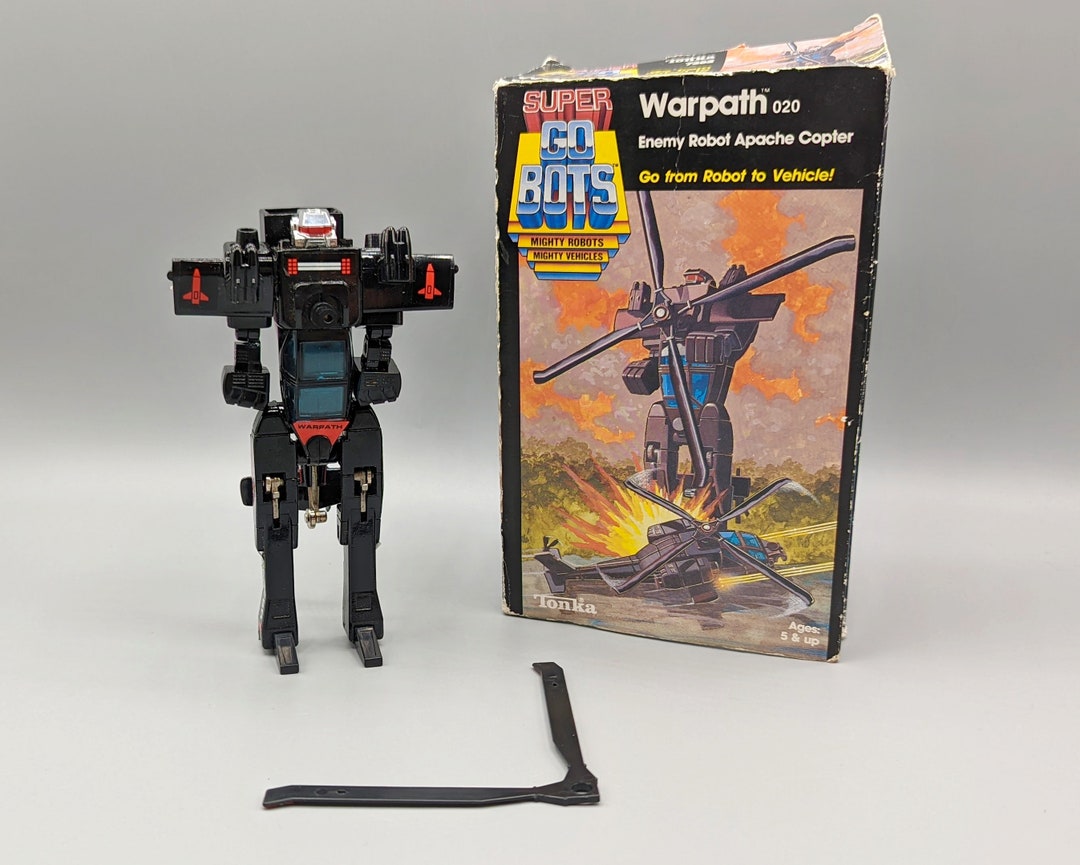 Super Gobots Warpath Enemy Robot Apache Copter 020, 1985, Tonka / 1980s ...