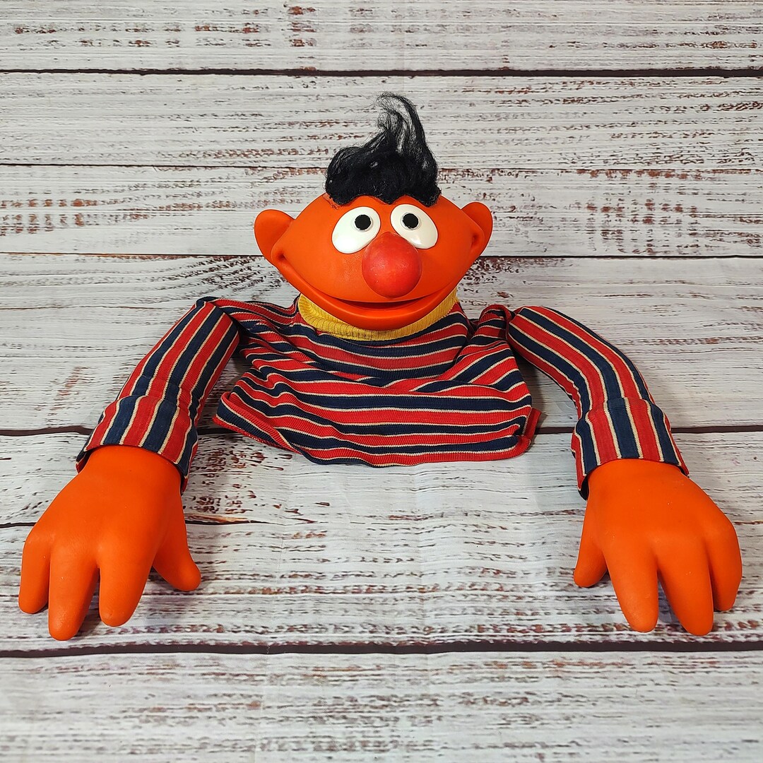 Vintage Ernie Hand Puppet / Sesame Street / 1980s 80s / Retro Toy ...