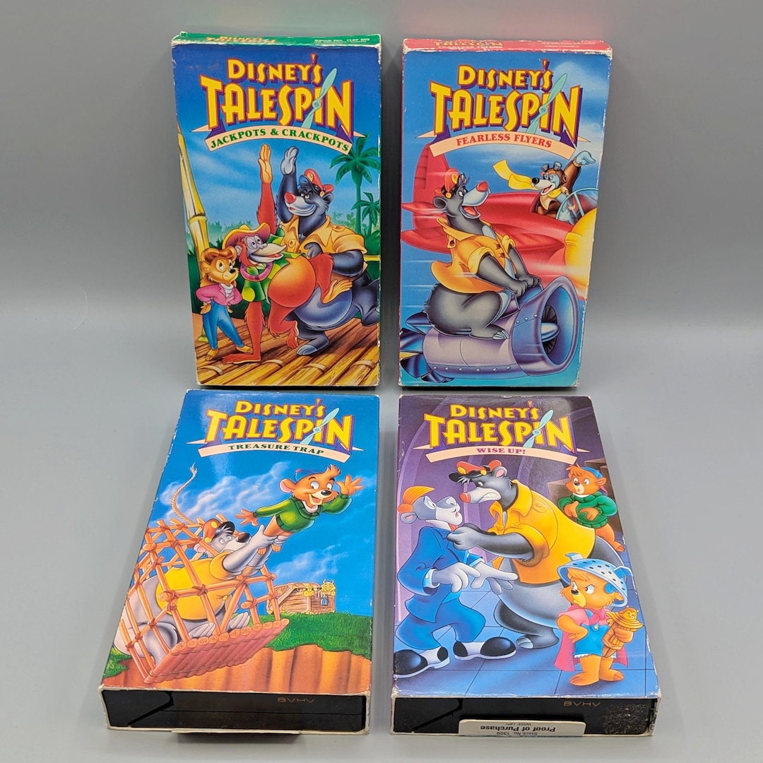 Disney Tailspin VHS Cartoon LOT of 4 / Vintage Video VHS Tape / Retro ...