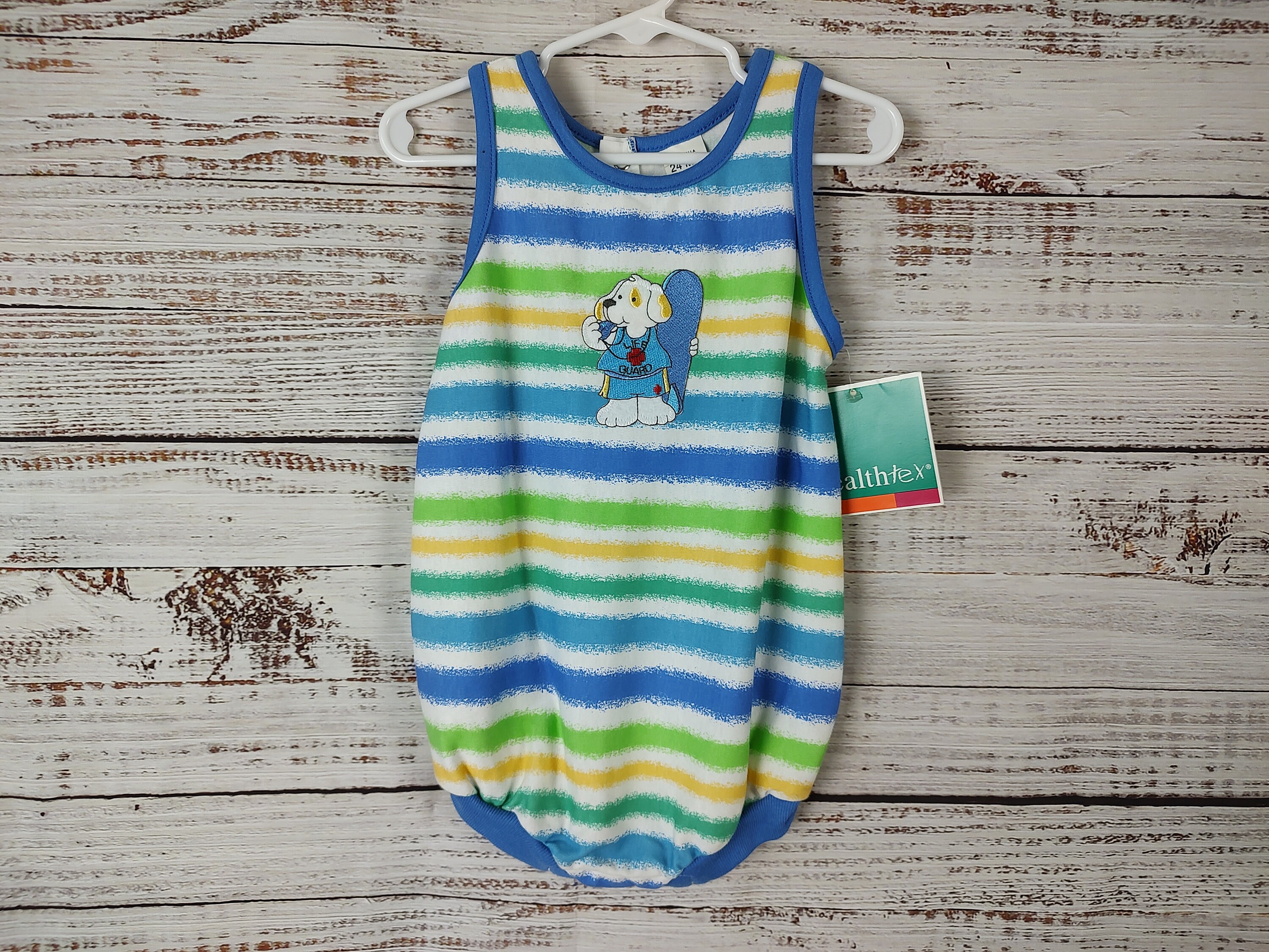 Vintage Baby Jumper / Toddler Outfit / 1970s 70s Outfit / Green Blue ...