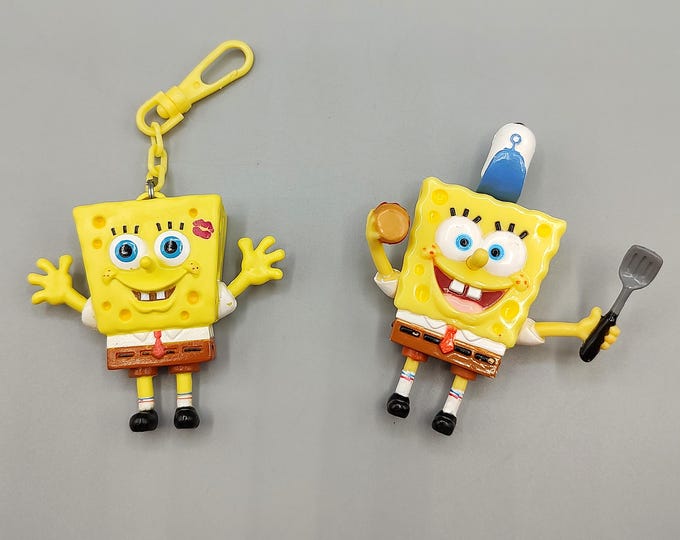 Vintage Spongebob Squarepants Plastic Miniature Figure / 1990s 90s Clip ...