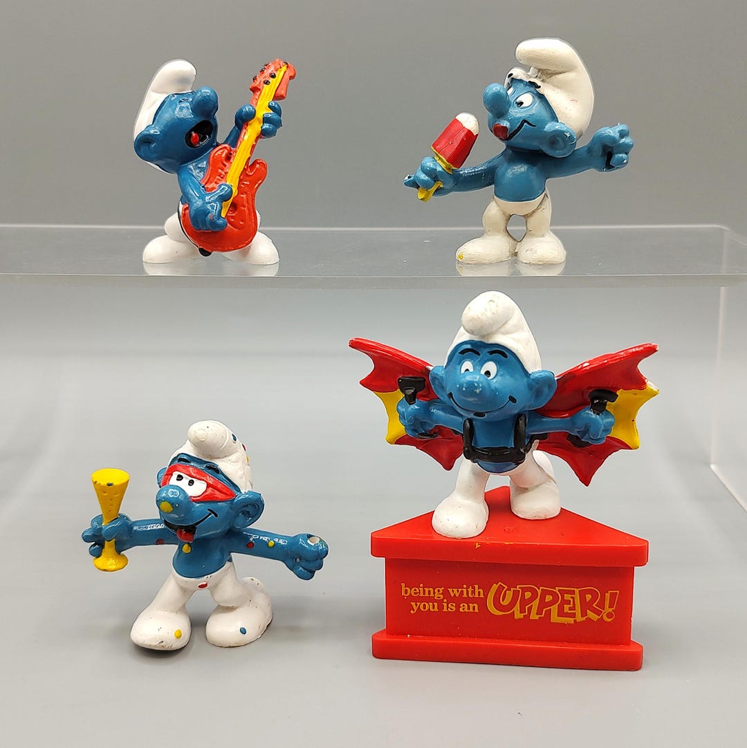 Vintage Smurf Figures / the Smurfs / Miniature Figurines PVC / Figurine ...