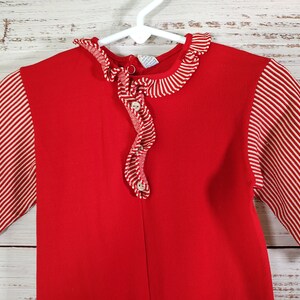 Vintage Baby Jumper / Baby / 1970s 70s Baby Outfit / Red White / 9M 9 ...