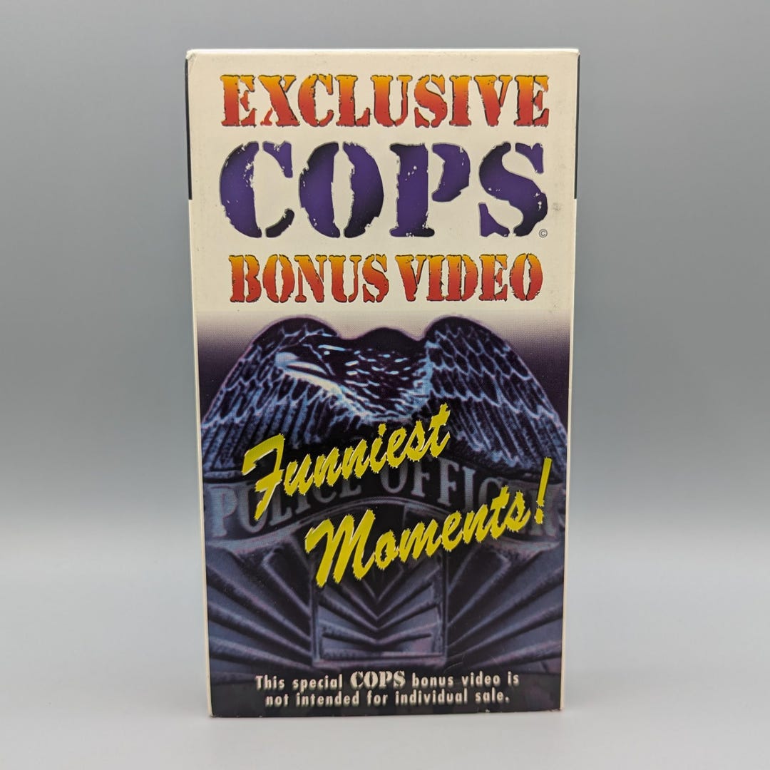Exclusive Cops Bonus Video VHS / Vintage Video VHS Tape / Retro Movie ...