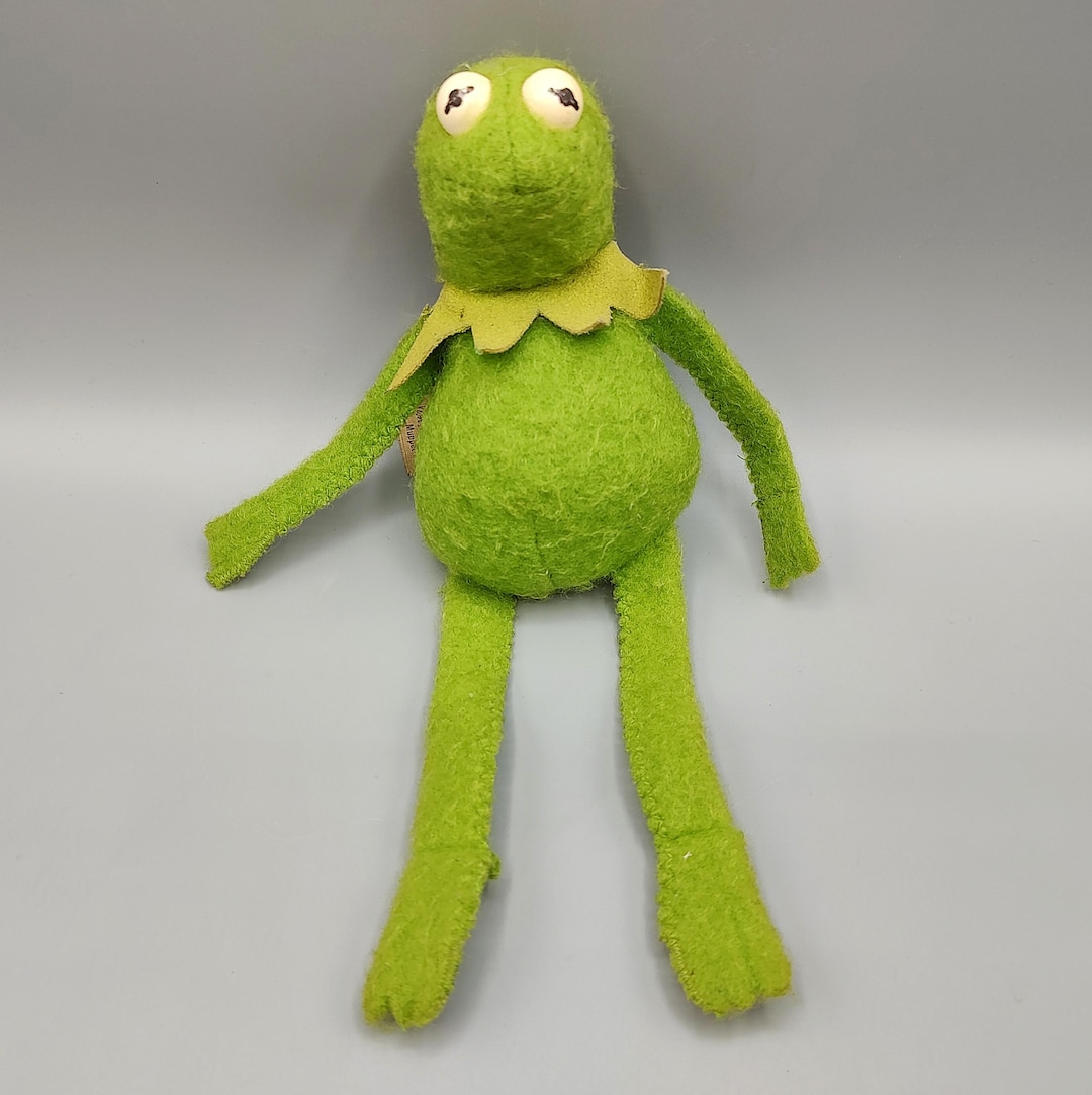 Vintage 1979 Muppet Kermit the Frog Sad Beanbag Plush Fisher Price Toy ...
