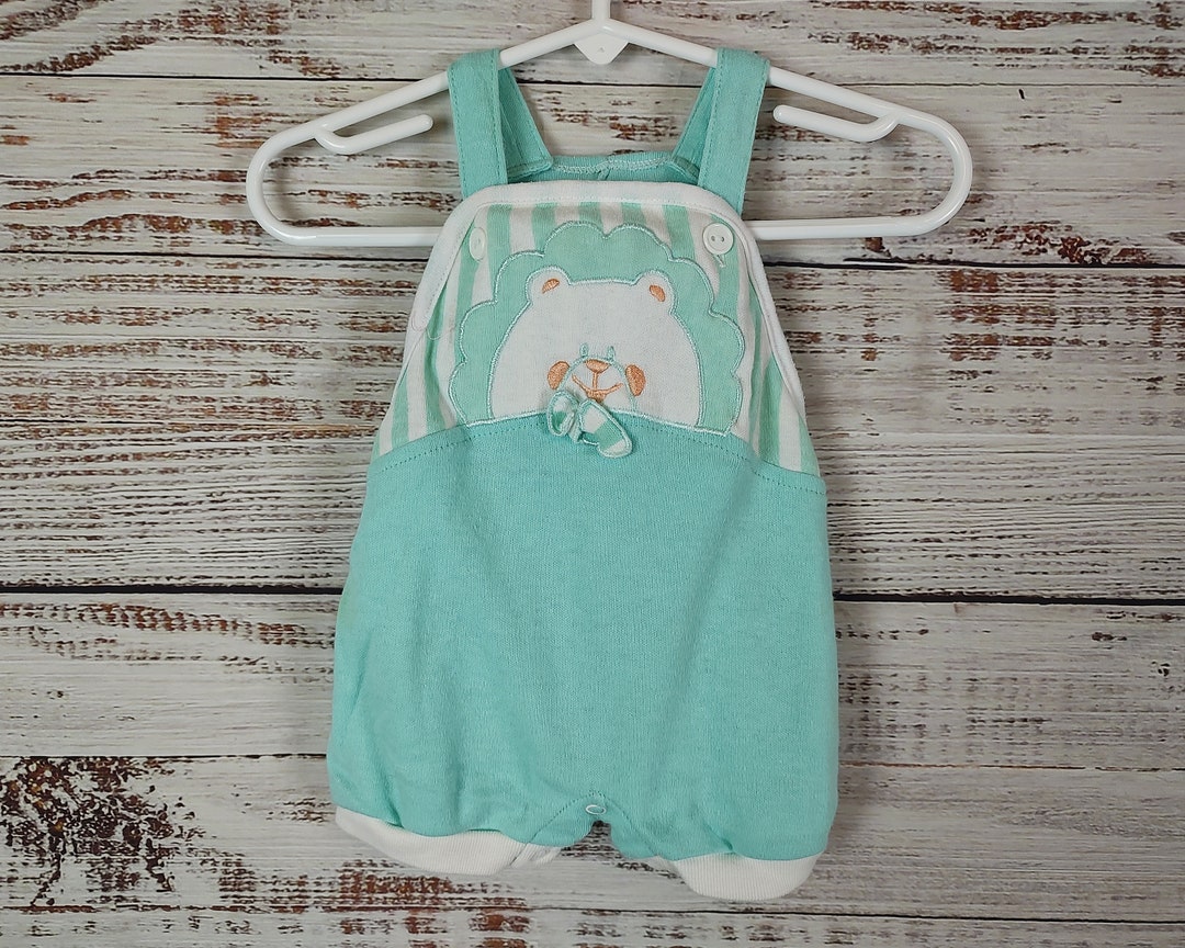 Vintage Baby Jumper / 1970s 70s / Newborn Greens / Overall Overalls ...