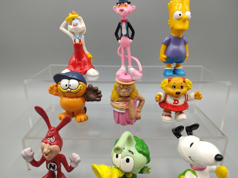 Vintage Cartoon Character Figures / Miniature Figurines PVC / Garfield ...