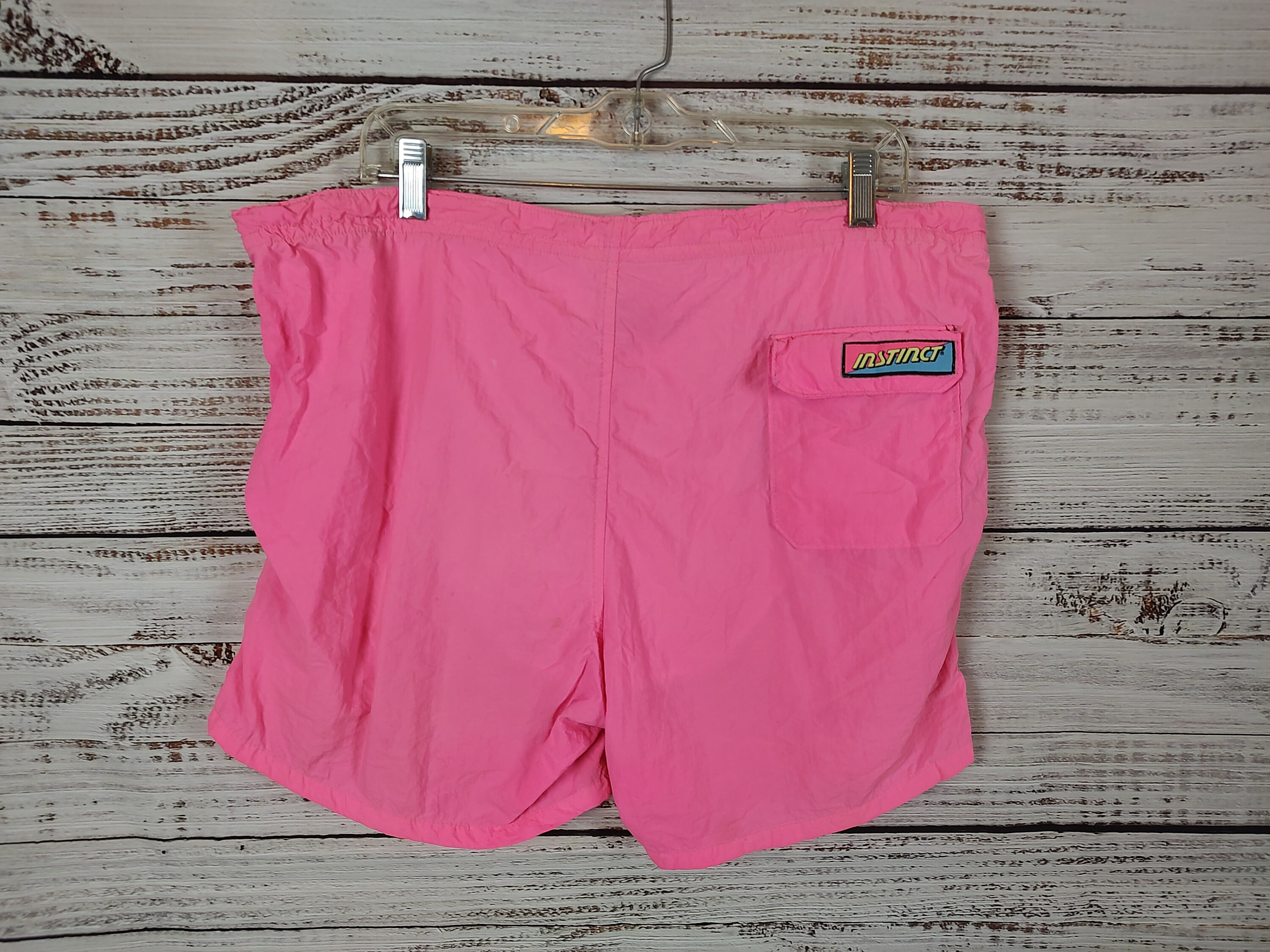 Vintage Swim Trunks / 1990s 90s / Retro Swimwear / Pink / - Etsy