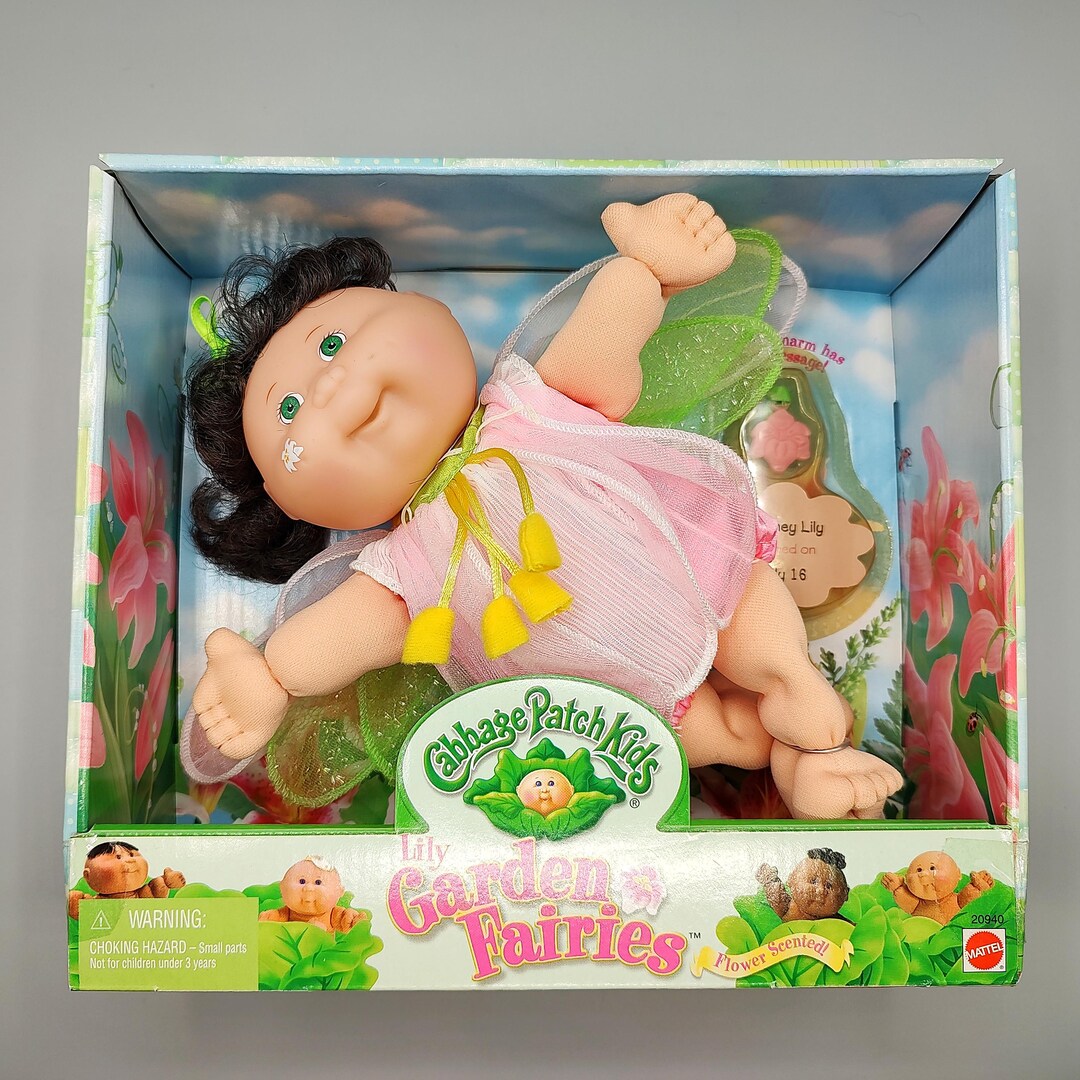 Mattel Cabbage Patch Kids Winter Lily Garden Fairies 1998 Vintage Pink ...