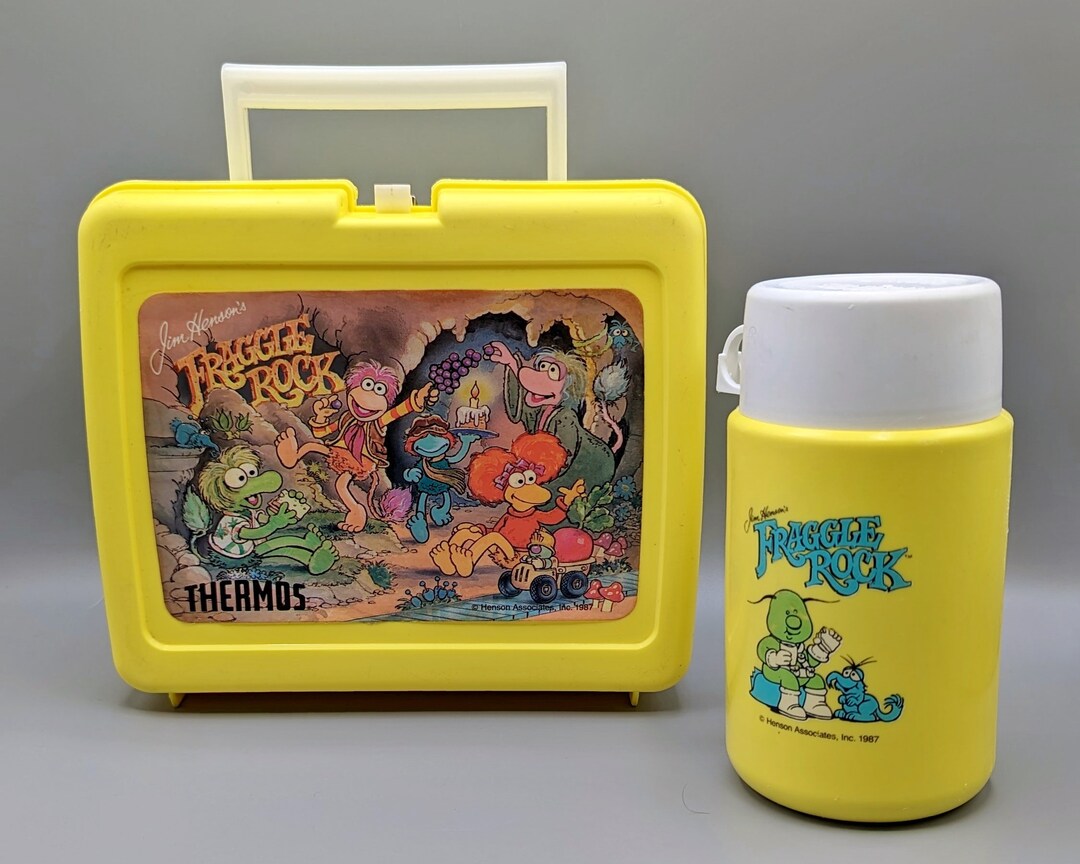 Vintage Fraggle Rock Plastic Lunch Box Thermos Set 1987 / - Etsy