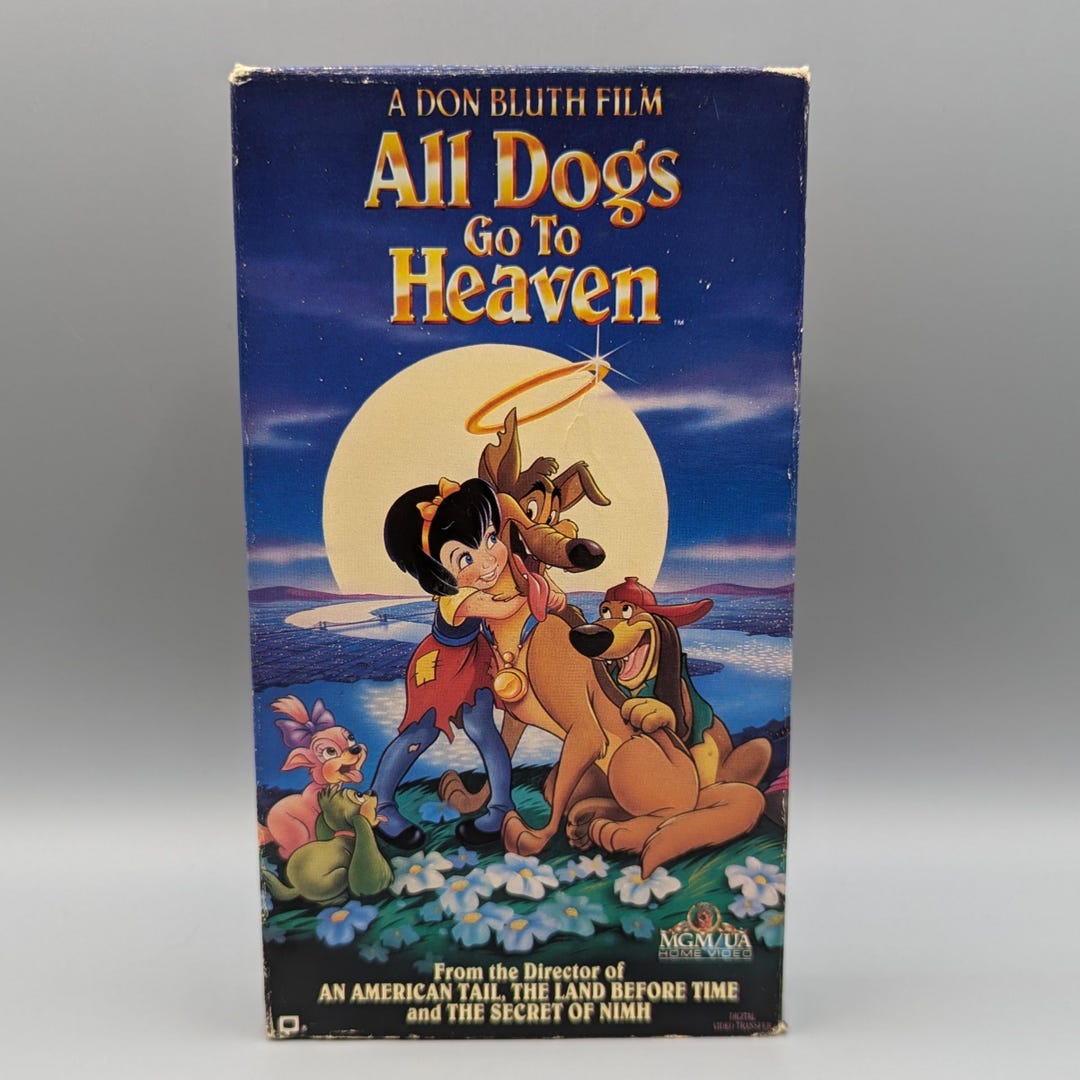 All Dogs Go to Heaven VHS / Vintage Video VHS Tape / Retro Movie ...