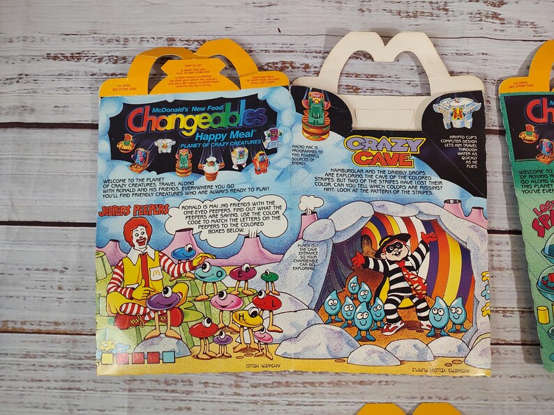 Vintage Changables Mcdonalds Happy Meal Box Happy Meal / Happy Meal ...