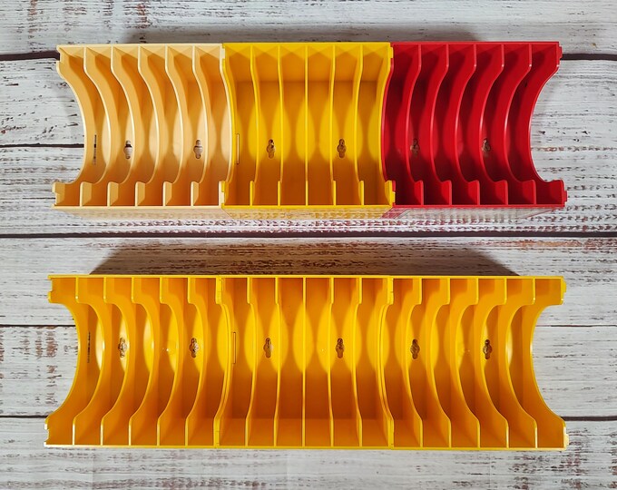Vintage Interlocking Cassette Rack Set of 6 Holds 36 Combined / Retro ...