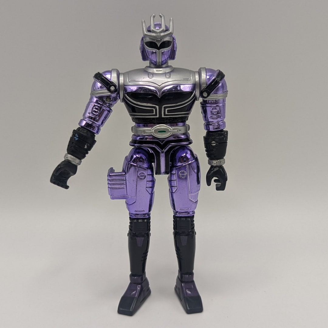 1997 Vintage Beetleborgs Metallix Platinum Purple Beetleborg 5.5 Figure ...