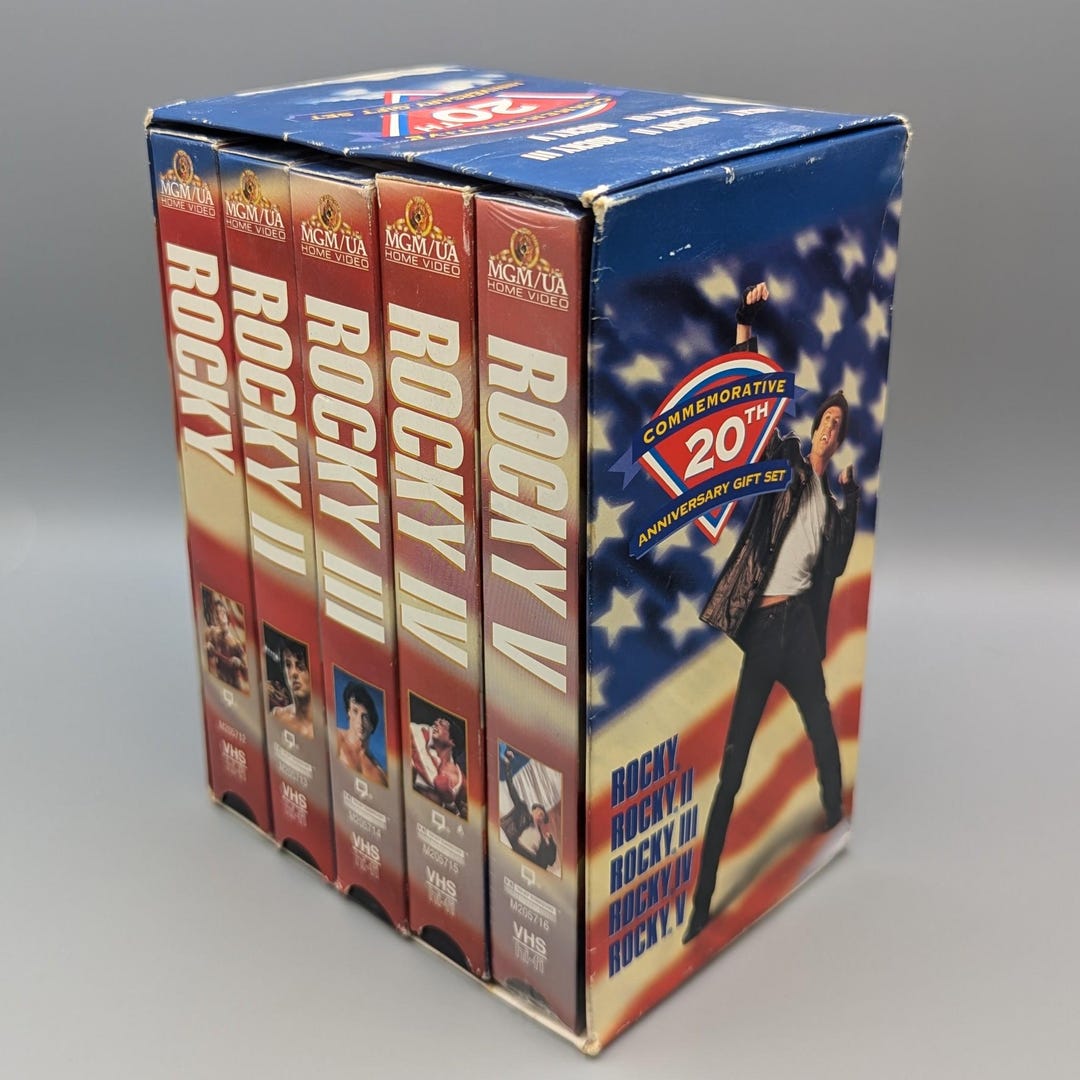 Rocky VHS Collection Commemorative 20th Anniversary Movie Gift Box Set ...