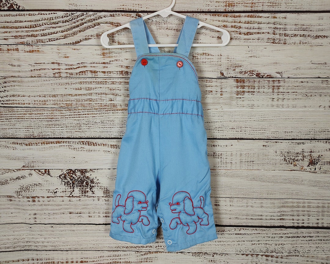 Baby Vintage Blue Overalls / Overall Jumper / 1980s 80s / Infant 6M 6 ...