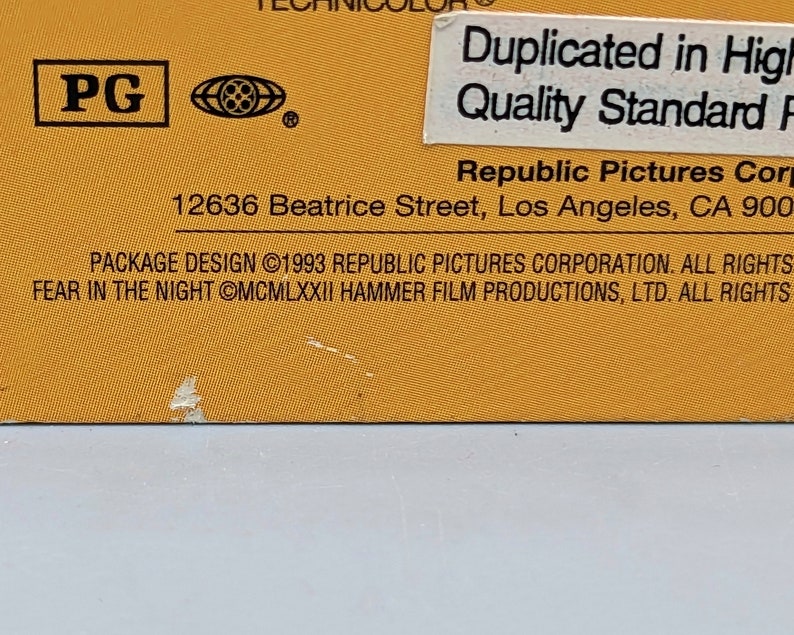 Fear in the Night Judy Geeson VHS / Vintage Video VHS Tape / - Etsy