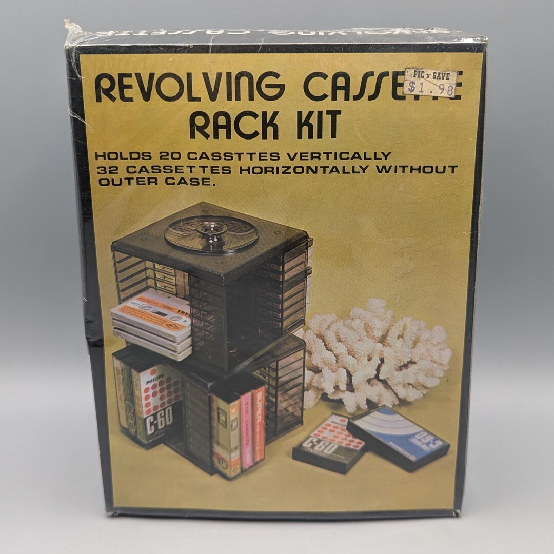 Vintage Revolving Cassette Rack Kit / Retro Music Tape Holder / 1980s ...