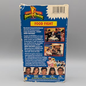 Mighty Morphin Power Rangers MMPR Food Fight VHS / Vintage Video VHS ...