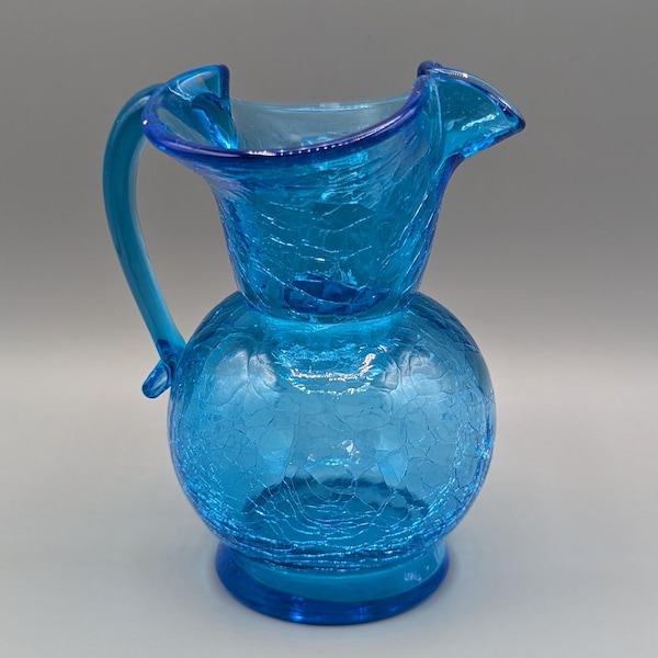 Blenko Crackle Glass Vase - Etsy