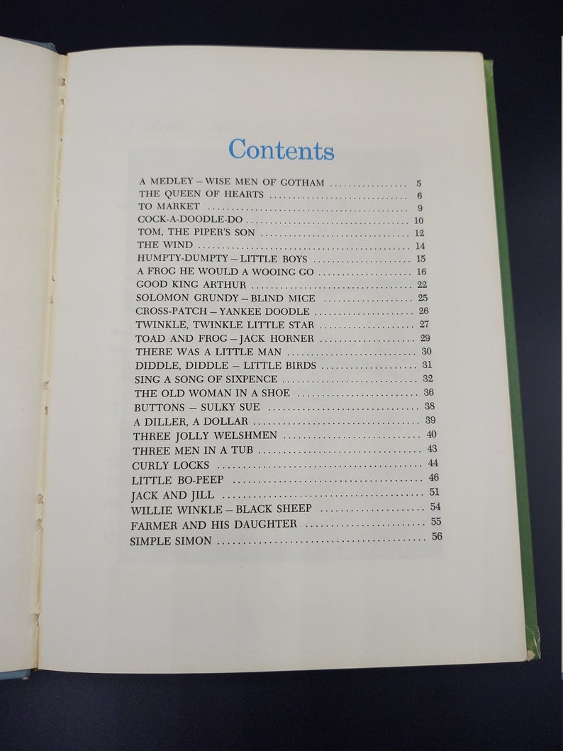 Tom Thumb and Other Favorites / A Treasury of Nursery Rhymes / - Etsy