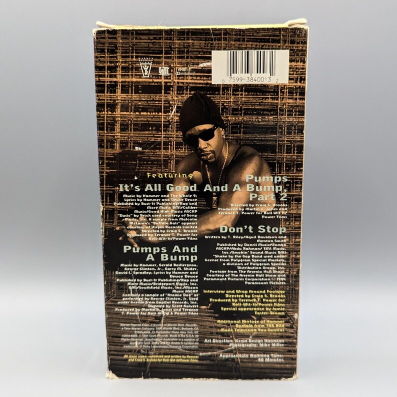 MC Hammer Music Video Tape VHS / Vintage Video VHS Tape / Retro Movie ...