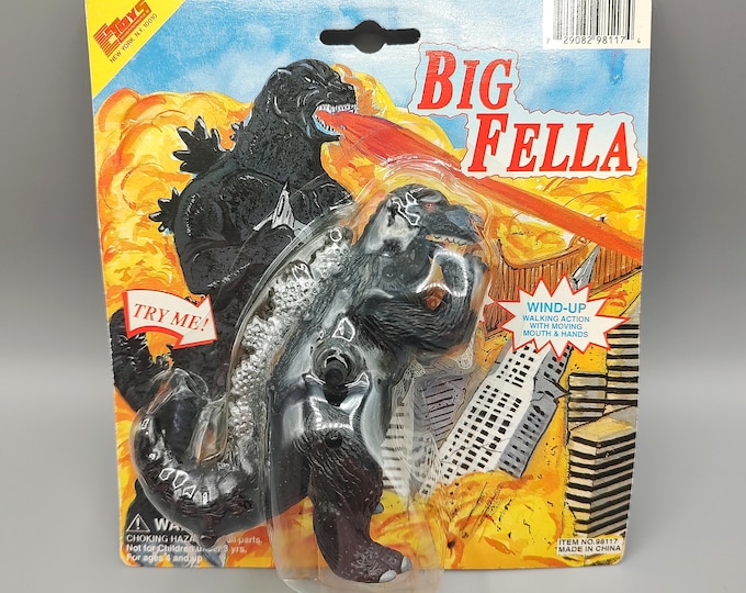 Vintage Godzilla BIG FELLA Knockoff Windup Monster Moving Walking ...