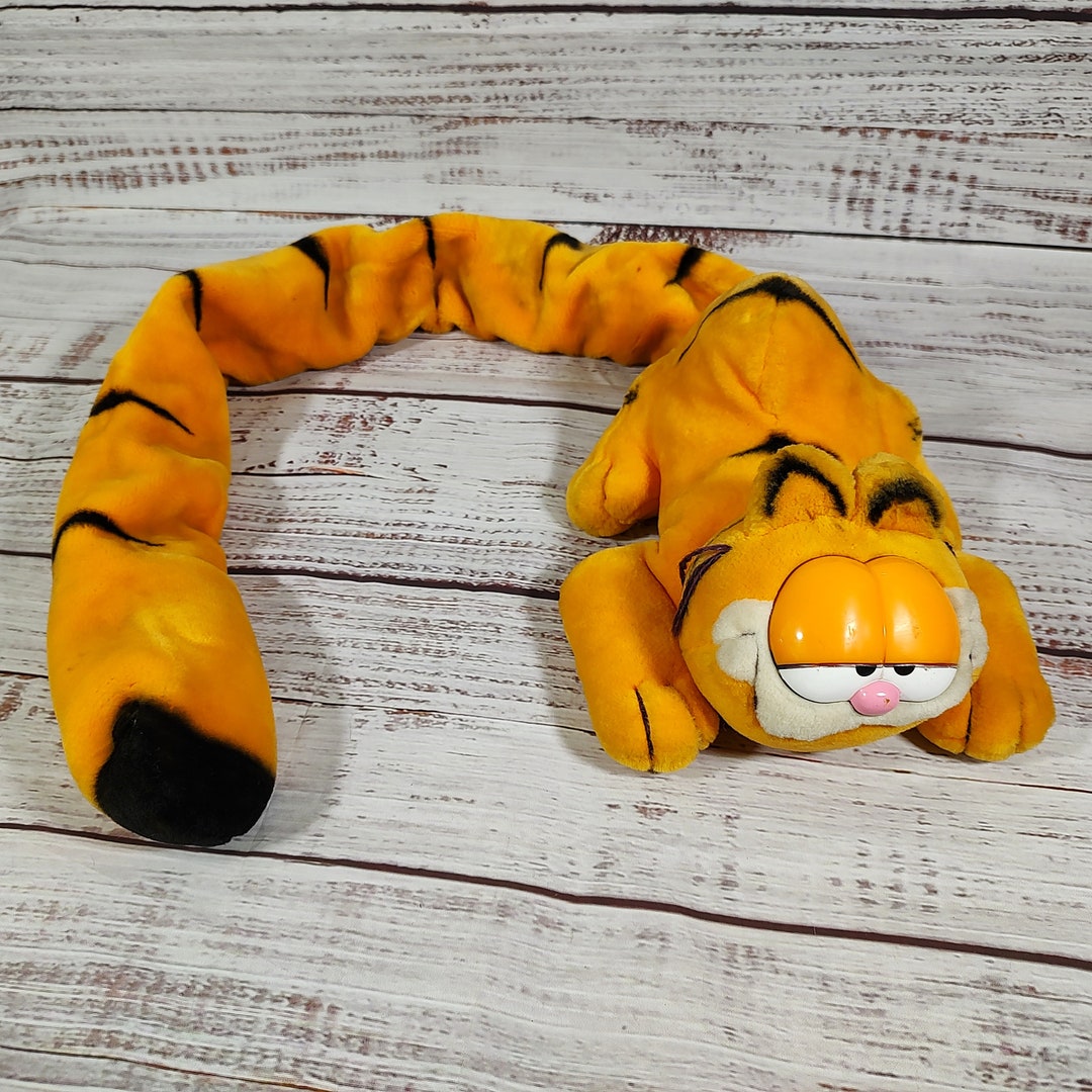 Garfield Plush Draft Dodger Long Tail Door Stop Vintage Cat 1978 ...