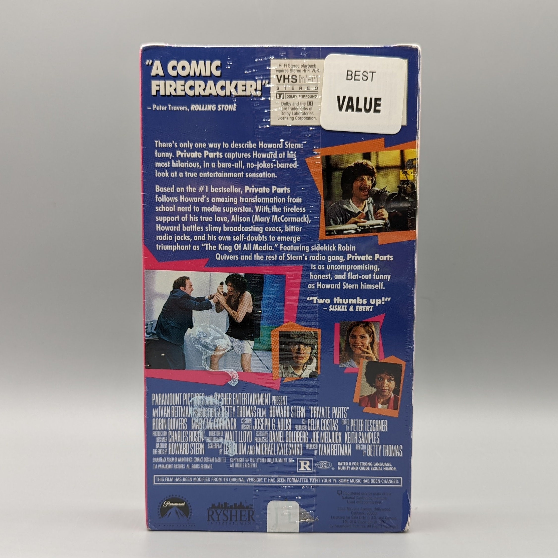 Howard Stern Private Parts VHS / Vintage Video VHS Tape / - Etsy Canada