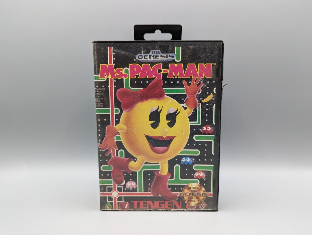Ms. Pac-man Pacman TESTED and WORKING / Sega Genesis Cartridge ...