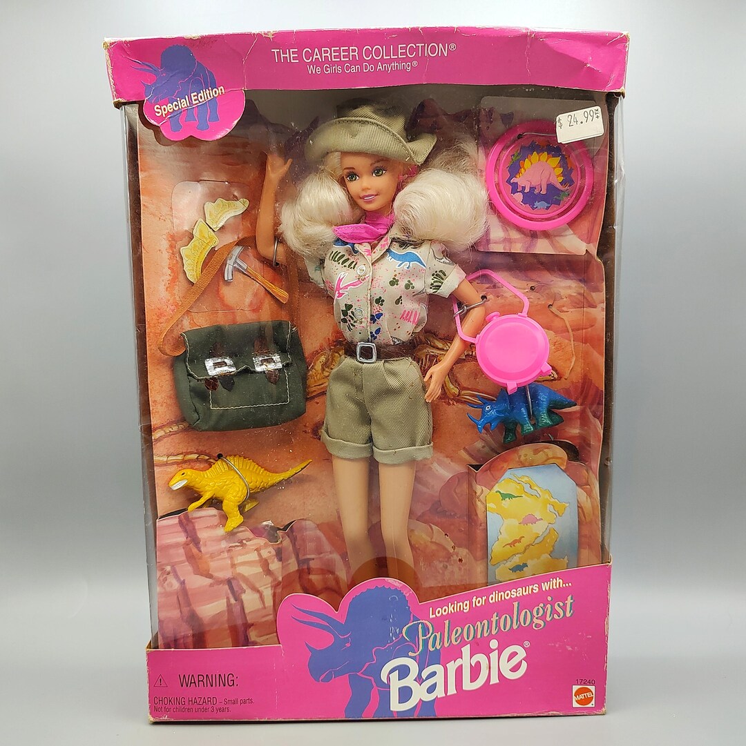 Vintage 1996 Paleontologist Barbie the Career Collection Mattel #17240 ...