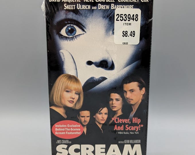 Vintage SEALED Scream VHS Video Tape Drew Barrymore Vintage Horror ...