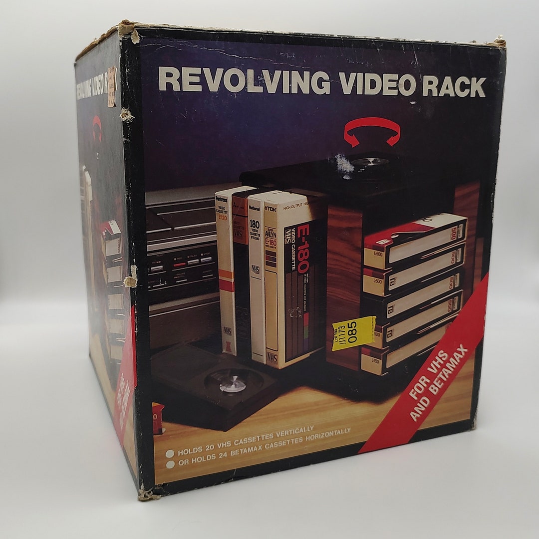 Vintage Revolving VHS Betamax Rack / Retro Music Tape Holder / 1980s ...