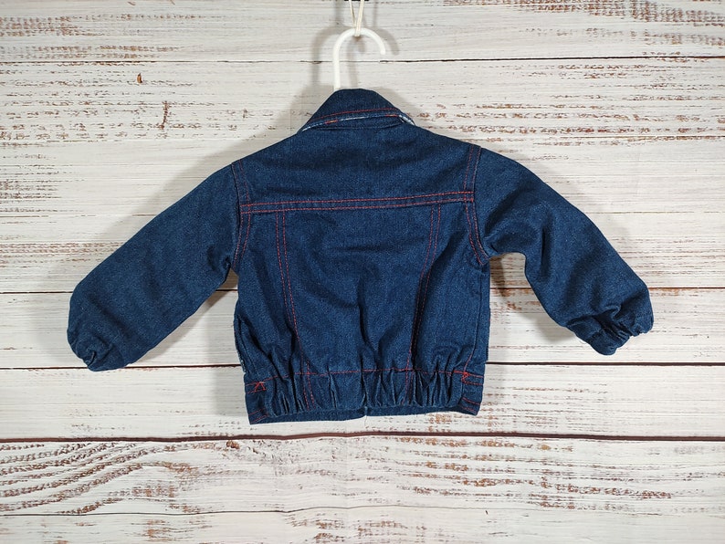 Vintage Jean Jacket / Baby Denim Jacket / Infant Denim Coat Plaid Blue ...