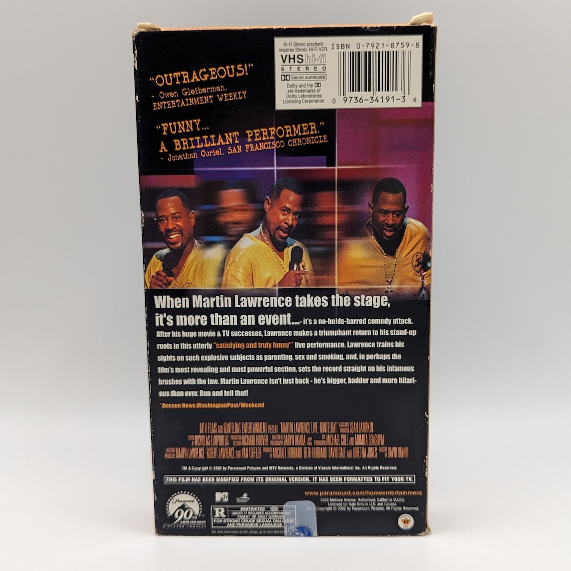 Martin Lawrence Live Runteldat VHS / Vintage Video VHS Tape / Retro ...