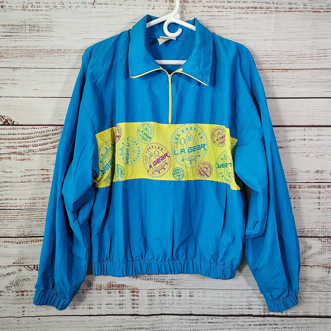 Vintage Jacket / LA Gear / L.A. Gear / 1990s 90s Windbreaker / Neon ...