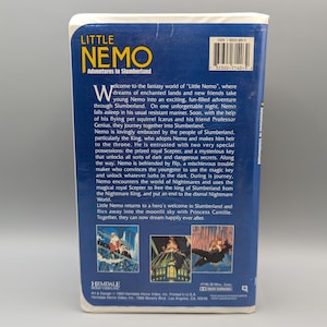 Little Nemo Adventures In Slumberland Vhs Vintage Video Cartoon Vhs