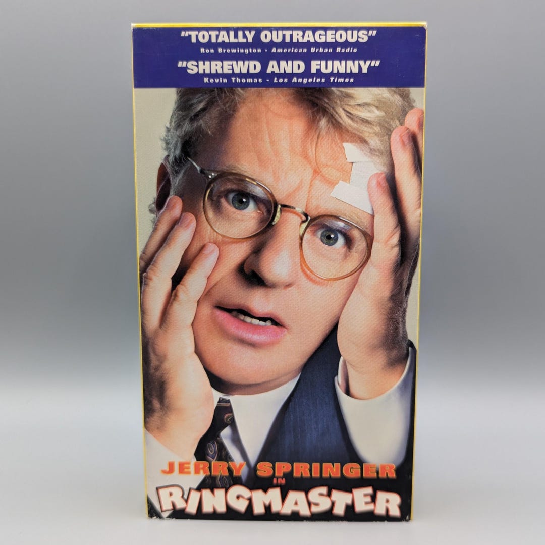 Jerry Springer in Ringmaster VHS / Vintage Video VHS Tape / Retro Movie ...
