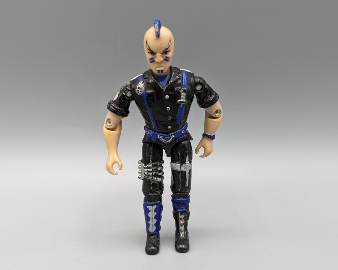 1986 Lanard the CORPS WHISPERING WILLIE 4 Figure Blue Mohawk / Retro ...