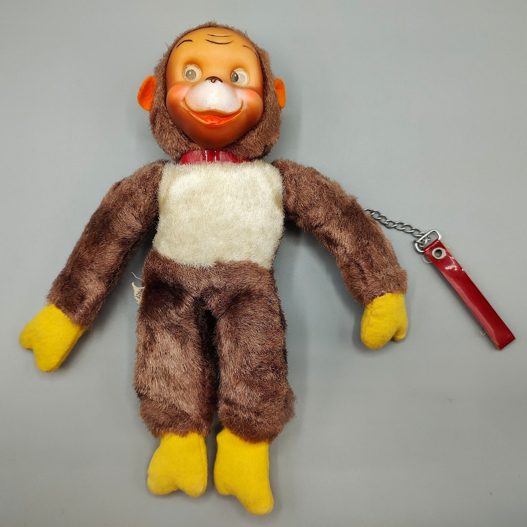 Vintage Rubber Face Monkey Doll / Stuffedtoy 1950s 50s / Kitsch Plush ...