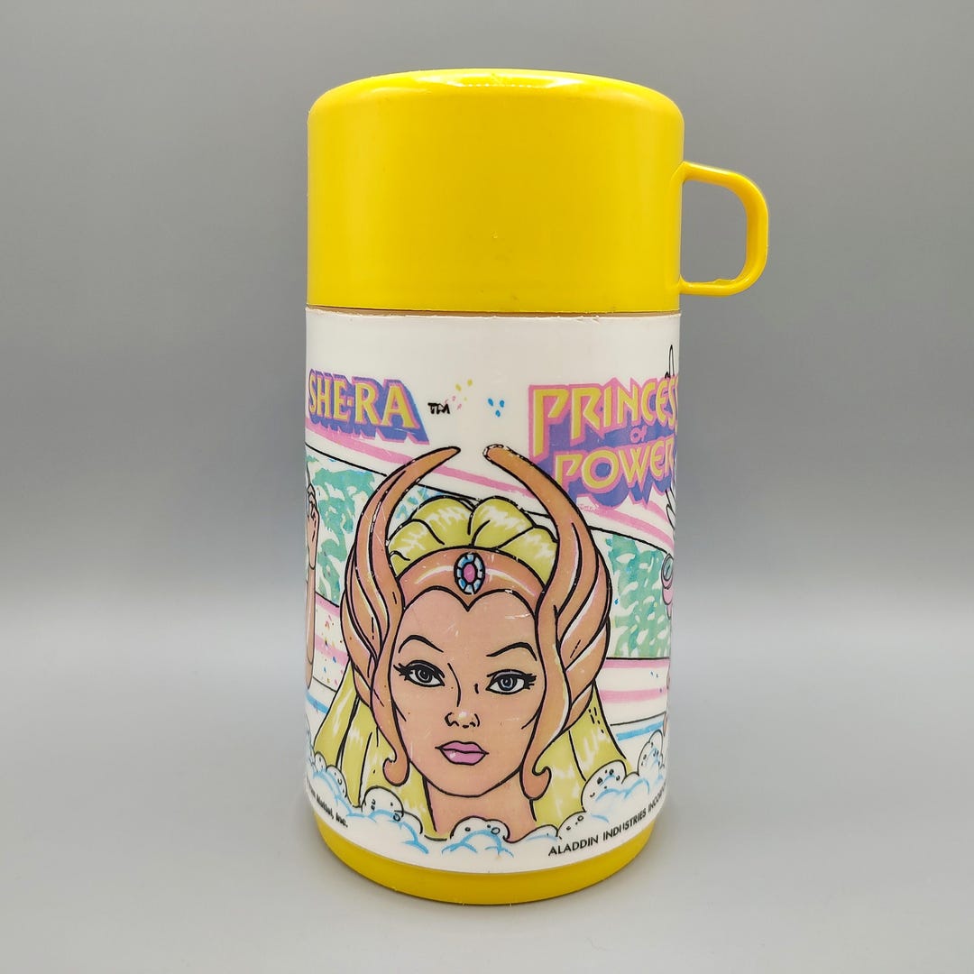 Vintage She-ra Princess of Power POP Shera Lunchbox Thermos / Plastic ...
