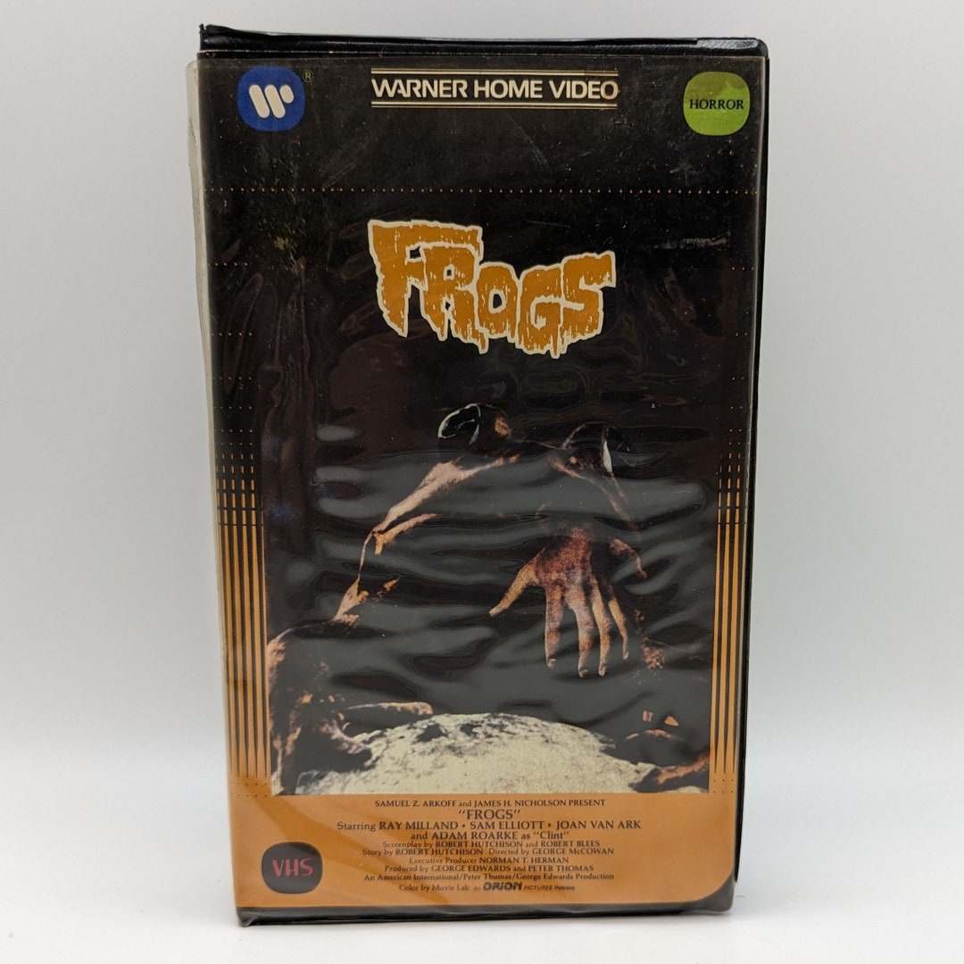 FROGS 1972 Horror VHS With Clamshell Case / Vintage Video VHS Tape / Retro Movie Film / 1990s ...