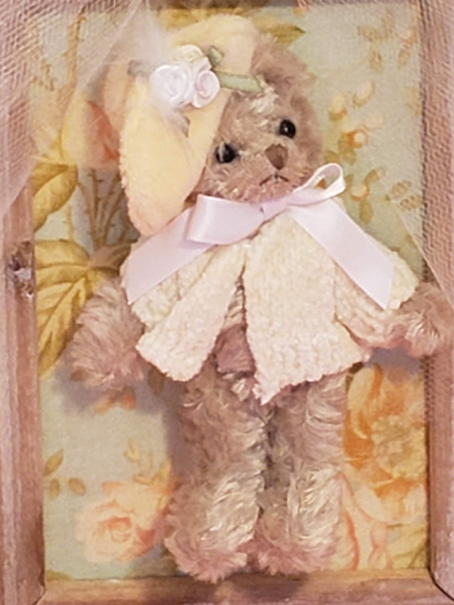 Bear Framed in Wood Baby Room Hanging Decoration Picture Frame Teddy ...