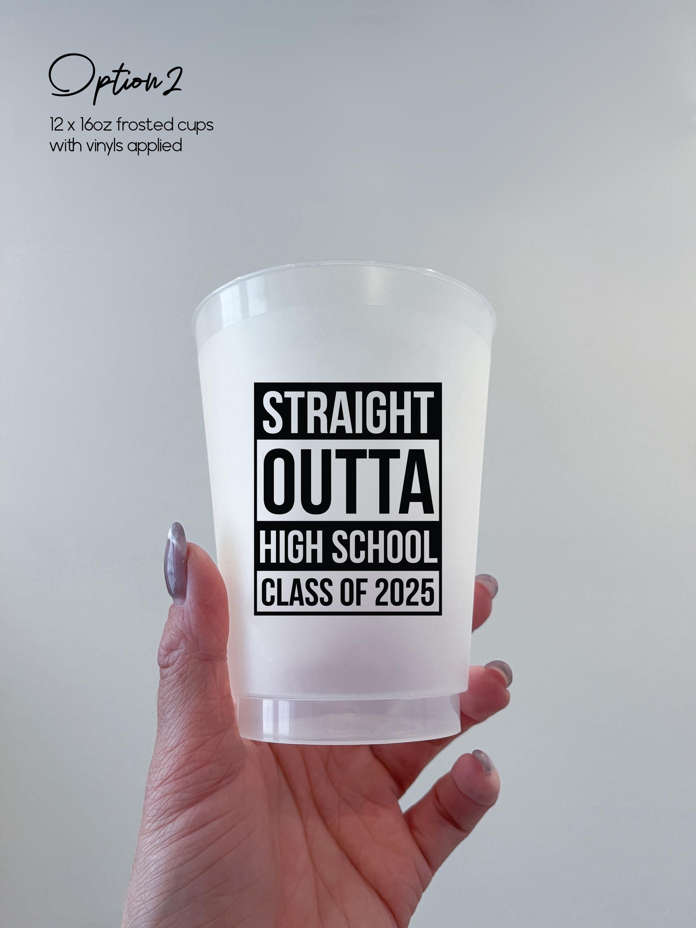 Straight Outta High School Vinyl Stickers | Graduation, Class of 2025 ...