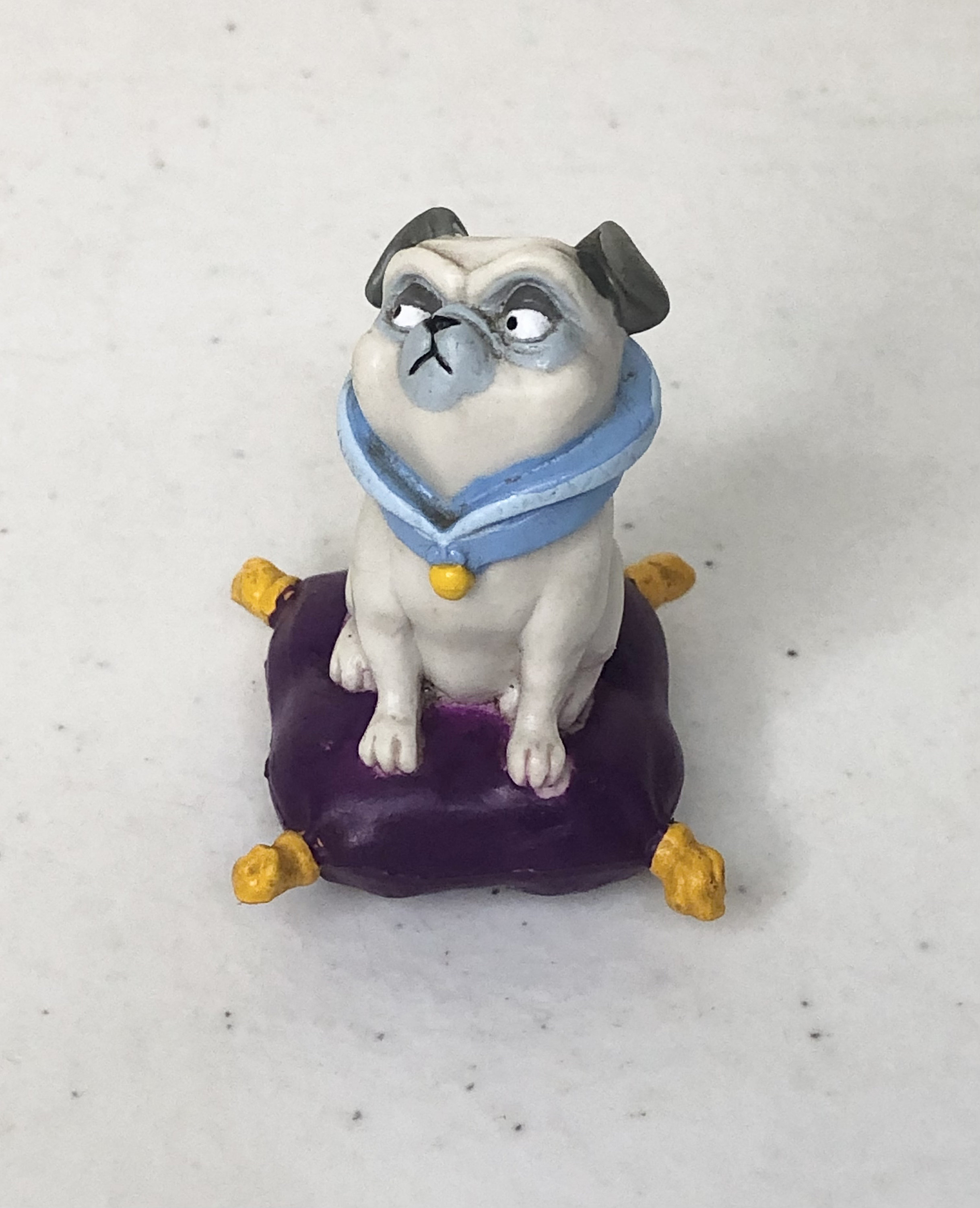Applause Disney Pocahontus Percy Dog Sitting on Purple Pillow PVC Toy ...